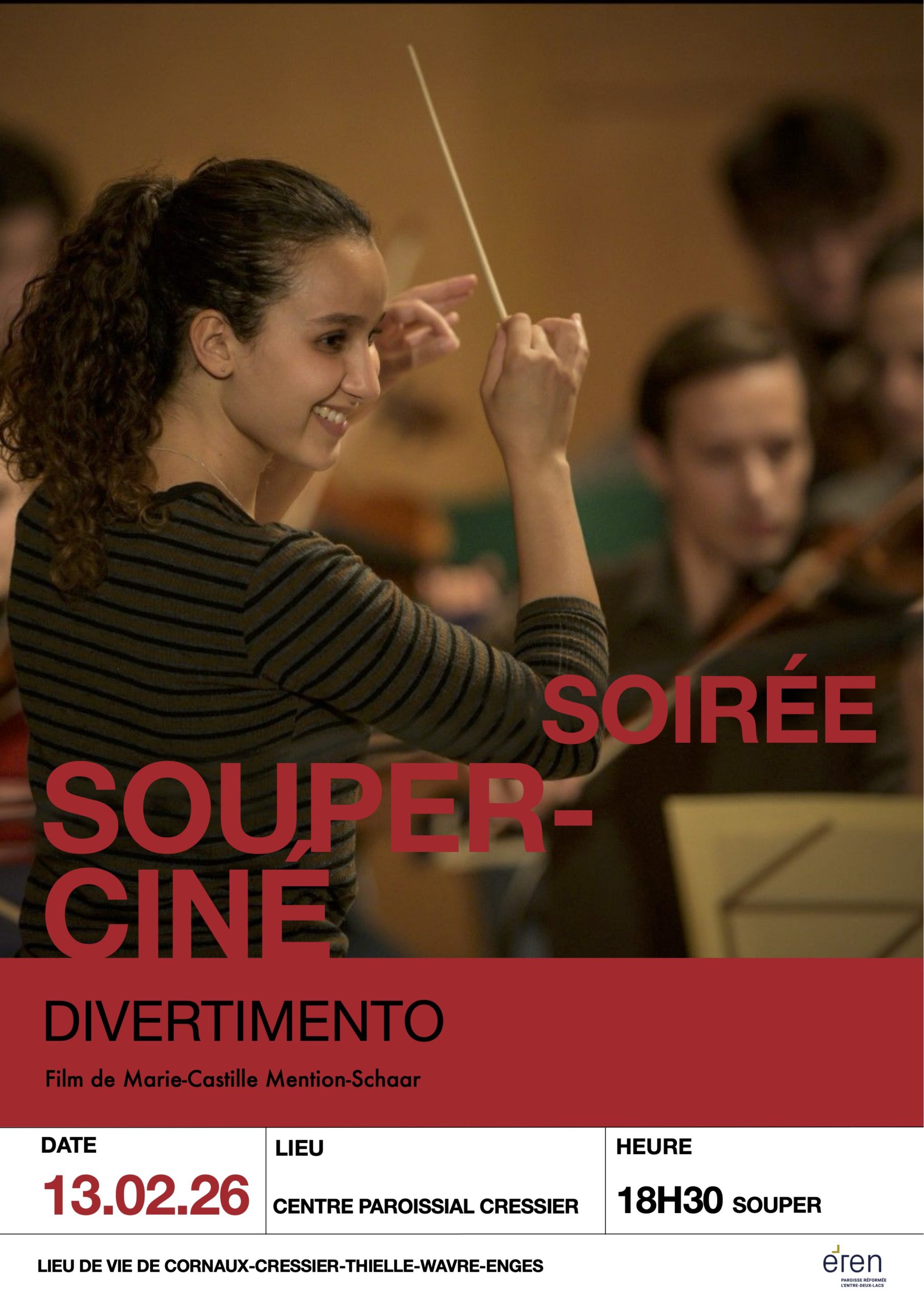 Soirée Souper-Ciné – vendredi 13 février – Paroisse de l'Entre-deux-Lacs